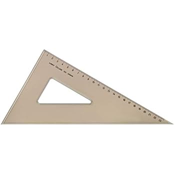 Linex College Set Square 60 Degree Bevelled Edge Long 235mm Tinted ...