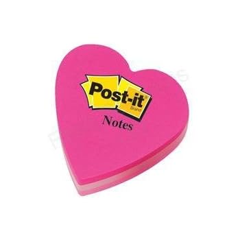 Post-It en forme de cœur Notes Pad de 225 Feuilles ton Rose Ref 2007H ...