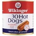 Wikinger 30 Hot Dogs Beechwood Smoked Bockwurst Style in Brine, 3000g ...