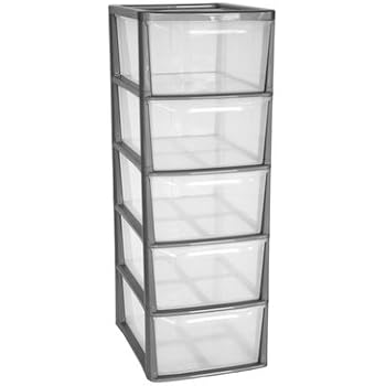 Really Useful Plastic Storage Unit 5 X 12 Litre Drawer - Color: Clear ...