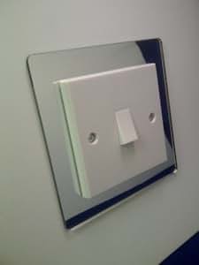 SINGLE LIGHT SWITCH COVER SURROUND COLOURED ACRYLIC DECORATIVE PERSPEX ...