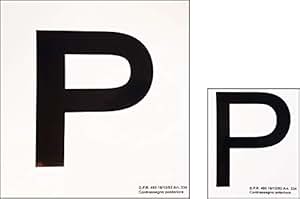 Quattroerre 1570 Contrassegno Adesivo P Principiante, Set di 2: Amazon ...