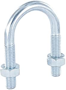 Round Steel U-Bolt DIN 3570 A Shape Galvanised Steel with Nuts : Amazon ...