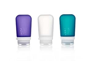 GoToob+ Silicone Travel Bottle with Locking Cap, 3-Pack, Medium (2.5oz ...
