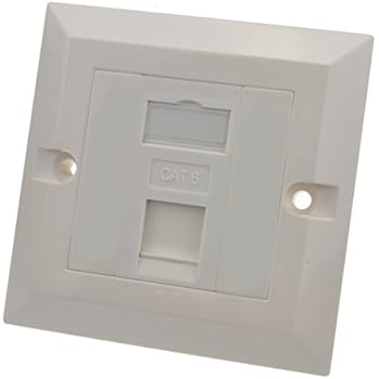 MHP® Single Socket Cat 6 RJ45 Wall Face Plate/LAN Network 1 Port ...
