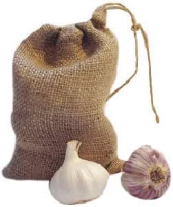 Nutley's 14 x 20cmHessian Garlic Storage Bag with Drawstring : Amazon.co.uk