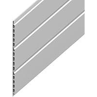 5 x 2.5m Length x 300mm UPVC Plastic Soffit Board White Hollow Cladding ...