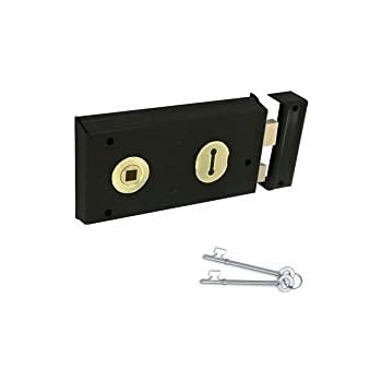 Yale P-401-BK Narrow Rim Sashlock, Suitable for Internal Doors, Sheds ...