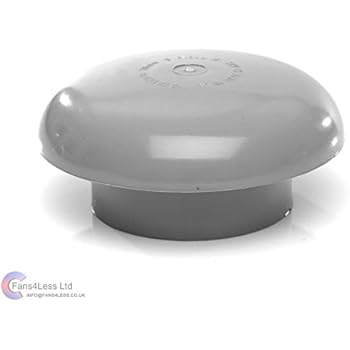 Manrose roof Cowl, 110mm Diameter, Grey Plastic ducting, Cap, rain hat ...