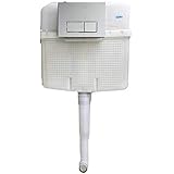 CERA Chevron Concealed Tank with KNOB Fitting Dual Flush Tank (White 8 ...