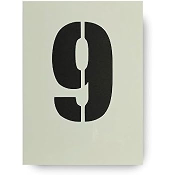 Big Number 9 Stencil 120mm 4 3/4 Inches Tall on Tough Durable Plastic ...