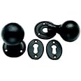 OriginalForgery Rustic Round Mortise Door Knobs/Handles Black Cast Iron : Amazon.co.uk: DIY & Tools