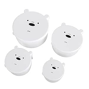 Miniso We Bare Bears Round Food Container (Ice Bear), Food Storage Box ...