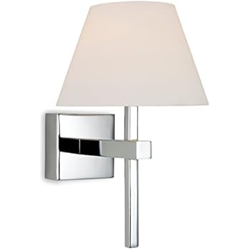 Firstlight G9 28 Watt Halogen Fabio Wall Light, Chrome with Opal Glass ...