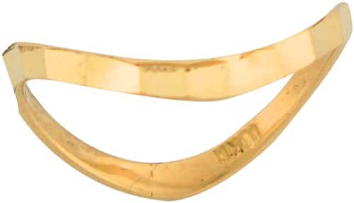 9ct Yellow Gold Diamond Cut Modern Ladies Thumb Ring: Amazon.co.uk ...