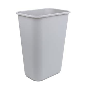 Rubbermaid Rectangular Office Waste Paper Bin Grey 40L: Amazon.co.uk ...