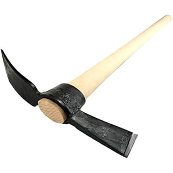 BD Ltd. Mattock 5lb Head and 36” Solid Wooden Handle Digging Pick Adze ...