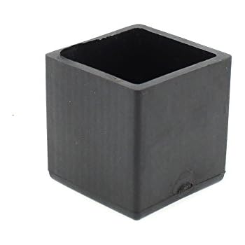 25mm (1") Square Rubber FEET STOPPERS Tips FERRULES CAPS for Table and ...