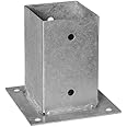 Heavy Duty Galvanised Bolt Down Square Post Fence Foot Base Support ...
