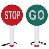 Crewbolt STOP And GO Hand Held Stop Signs Reversible Road Safety Board ...