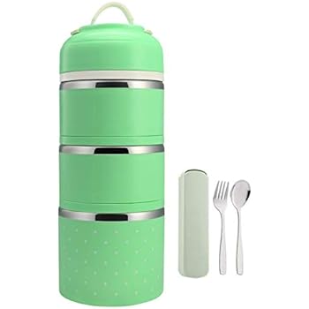 3 Layer Tier Stainless Steel Thermal Insulated Stackable Lunch Box ...