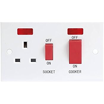 Crabtree Capital 4520/1 45A Oversize DP Cooker Control Unit with 13A ...