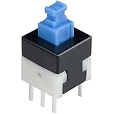 INVENTO PCB Mount Tactile Push Button Switch Self Latching Locking DPDT 6 Pin DIP, 10 Pieces, 7 ...
