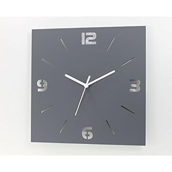 Smiths Square Wall Clock in Chrome - 41cm: Amazon.co.uk: Kitchen & Home