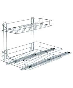 Premium Quality Stainless Steel 2 Shelf Sliding Kitchen Storage Rack ...