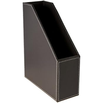Osco Chocolate Brown Faux Leather Magazine File Rack: Amazon.co.uk ...