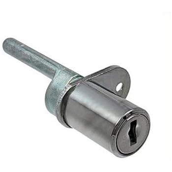 Office Desk Funiture Secure Locking Metal Drawer Lock Silver Tone w 2 ...