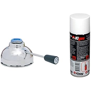 Sicherheits-Gasbrenner Kisag 1 KW für alle herkömmichen Fondue Rechaud Gestelle & Kigas 400ml ...