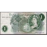1970 Bank of England Note £1 British One-pound Uncirculated Banknote ...