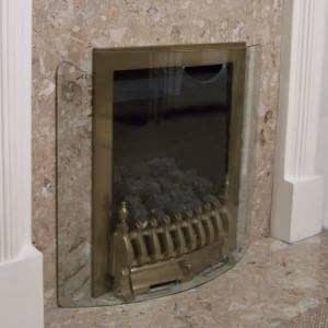 New Curved Clear Glass Fire Guard Glass Firescreen : Amazon.co.uk: Home ...