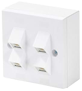 FACEPLATE, RJ45, ANGLED, 4 PORT FJ445 By TUK: Amazon.co.uk: Electronics