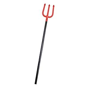 112cm Devil Fork Detachable Plastic Pitch Fork Diablo Trident Black Red ...