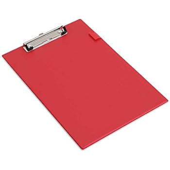 Seco A4+ PVC Covered Clipboard with Heavy Duty Clip - Red: Amazon.co.uk ...