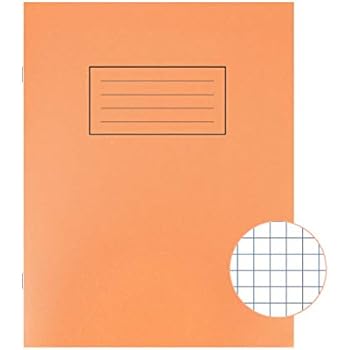 5 Silvine Orange A4 Squared Maths School Exercise Books EX113: Amazon ...