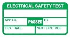 Electrical Safety Test Passed Plug Labels - 38mm x 19mm - Price per ...