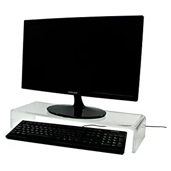 Clear Acrylic Perspex 10mm Monitor & TV Stand: Amazon.co.uk: Electronics