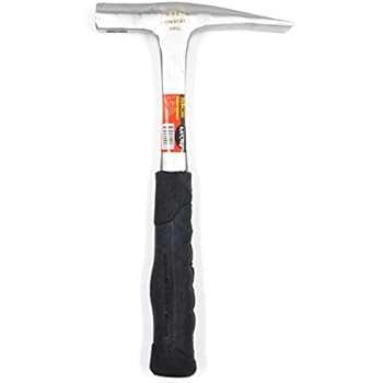 Forged Masons Hammer, 25oz Bricklayer's Solid Mattock Cutter Hammer ...