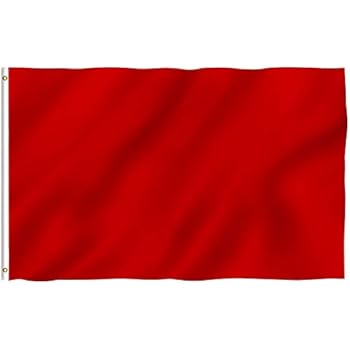 Plain Red Flag 5ft x 3ft Large - 100% Polyester - Metal Eyelets ...