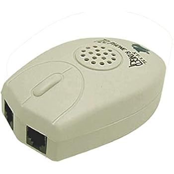 Amplifier Bell Extra-Loud Telephone Ring Ringer RJ11 Mouse Shape White ...