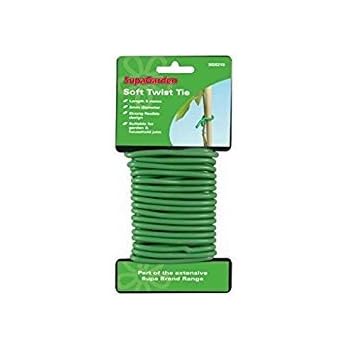 5M Rubber Coated Metal Bendable Garden Green Soft Twist Tie Plant ...