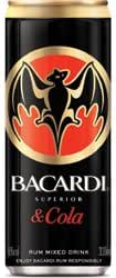BACARDI & COLA Bacardi and Cola Pre-Mix 330ml Can: Amazon.co.uk: Grocery