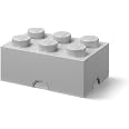 LEGO Medium Grey Storage Brick, Stackable Box, 8.47L - Plastic Storage ...