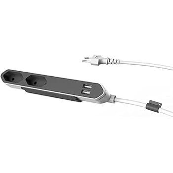 allocacoc PowerBar DuoUSB, Reiseadapter mit 2 USB Steckdosen (2,1A) 2x ...
