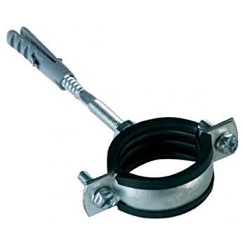 Anti Vibration Single Metal Pipe Clips Clamps Rubber Lined for 58-65mm ...
