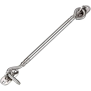 Wyre Direct Heavy Duty Extra Long Cabin Hook 600Mm 24" And Eye Black ...