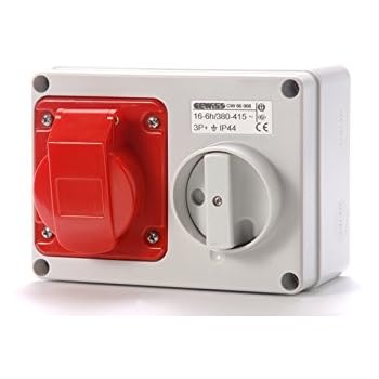Gewiss GW66009 Horizontal Interlocked Socket Outlet, IP44, 6 Reference ...